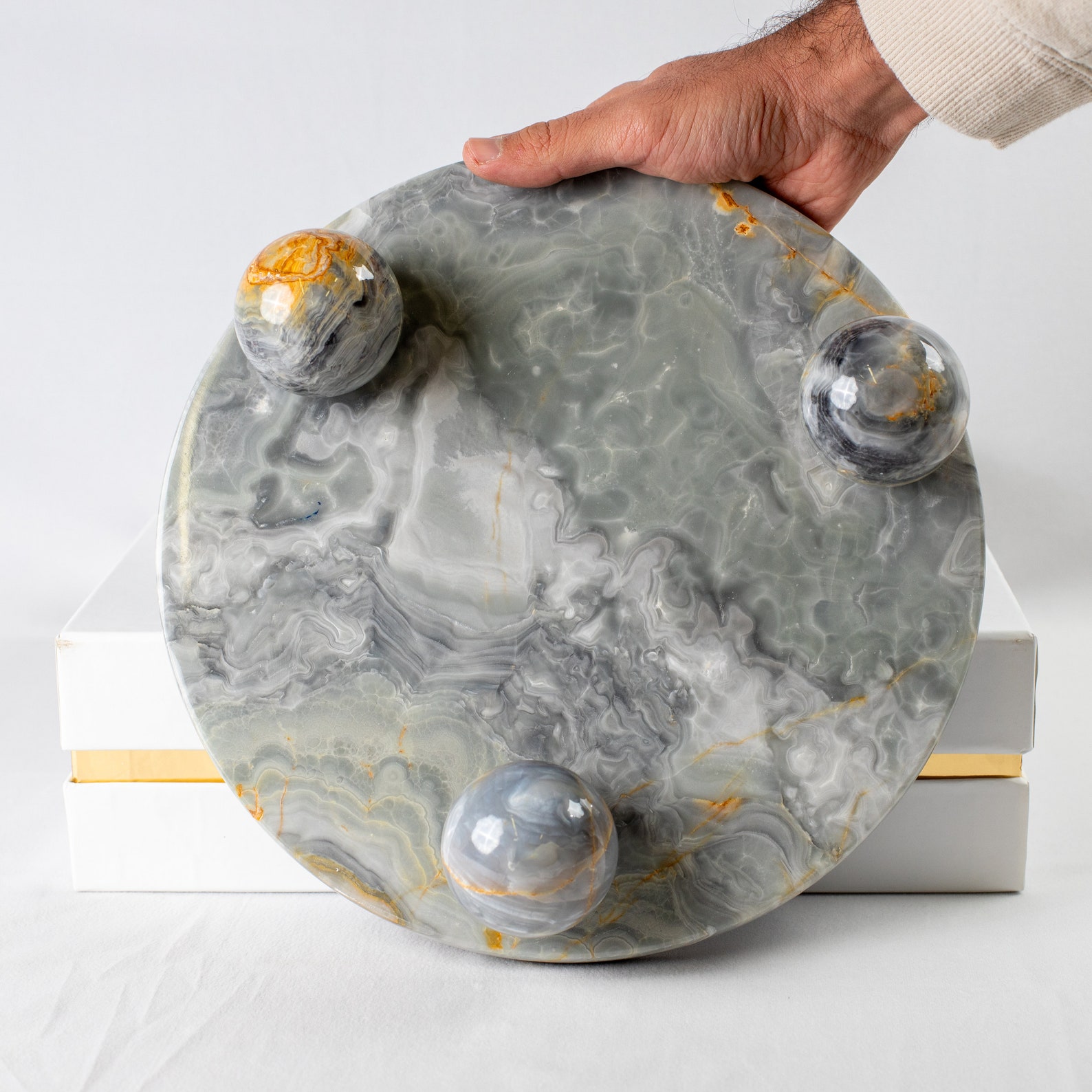 Unique Onyx Decorative Tray 11 X 3 Size Perfect for Dining or Home ...