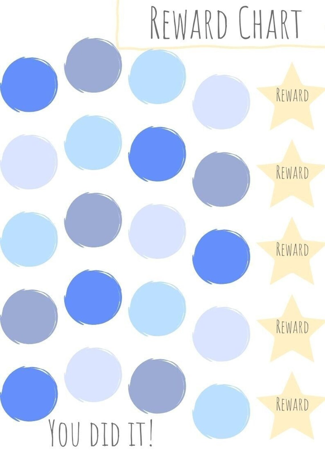 Printable Reward Chart, Toddler Reward Chart, Reward Chart Printable ...