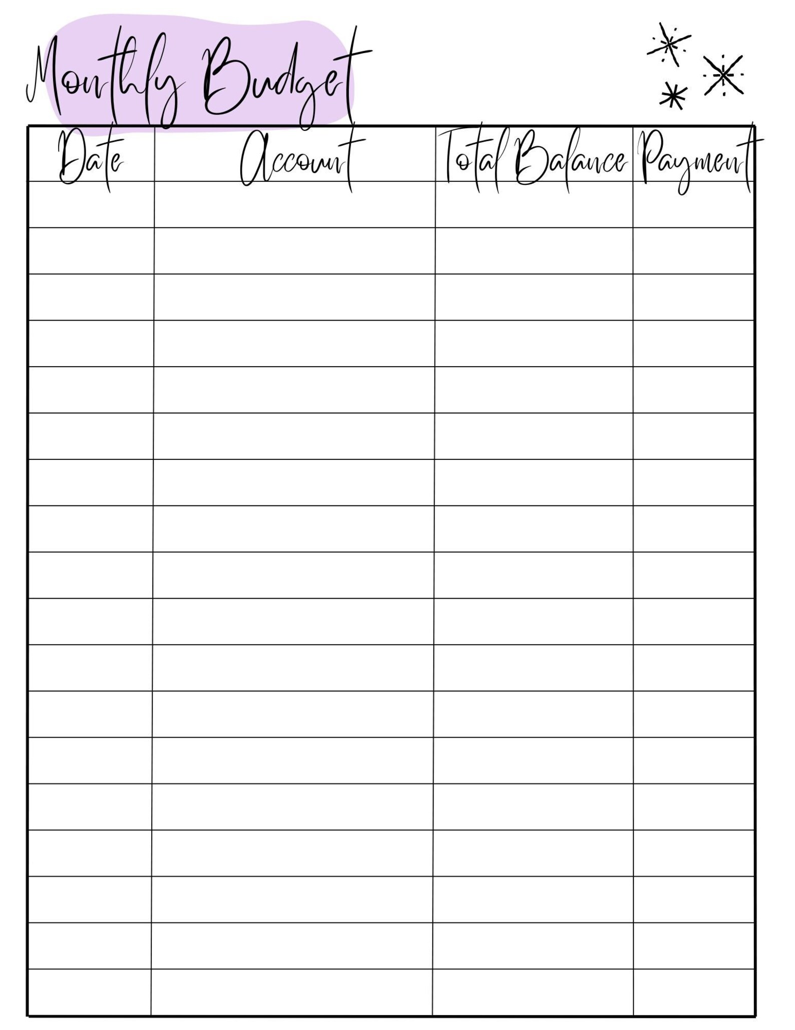 Printable Monthly Budget, Monthly Organization, Bill Tracker, Debt ...