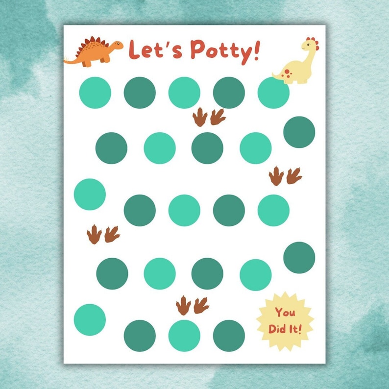 Printable Dinosaur Potty Reward Chart, Potty Training Reward Chart ...