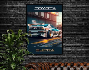 Awesome Toyota Supra Poster Cool Teenager Wall Art and - Etsy