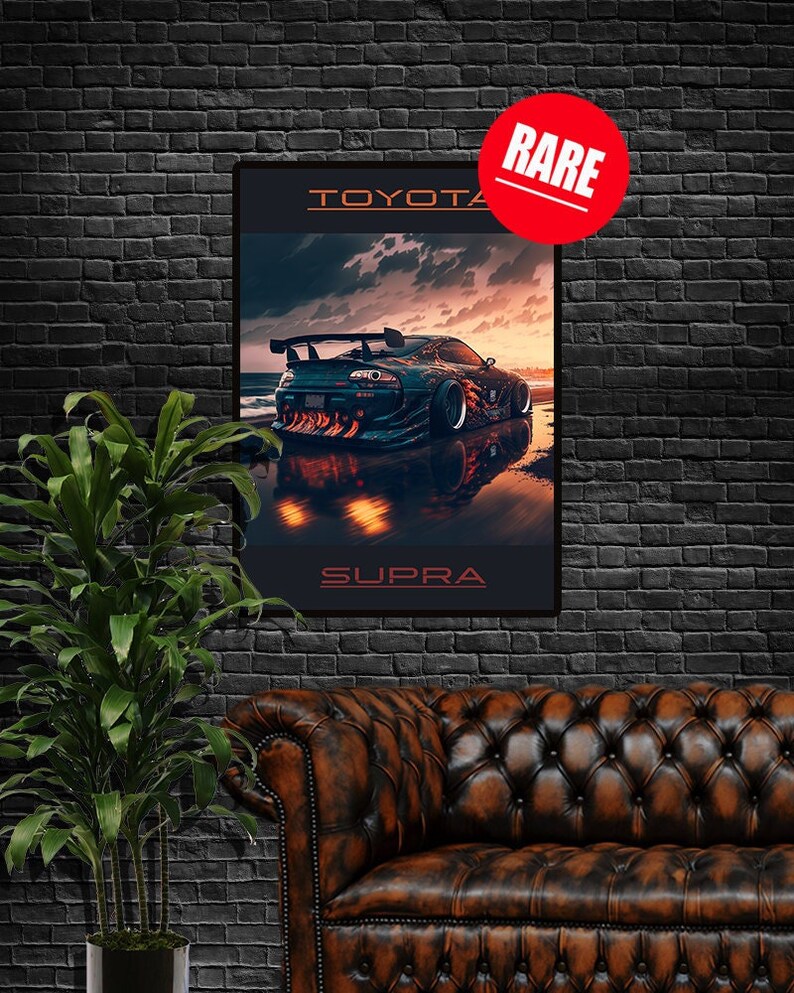Awesome Toyota Supra Poster Cool Teenager Wall Art and Perfect Gift for ...