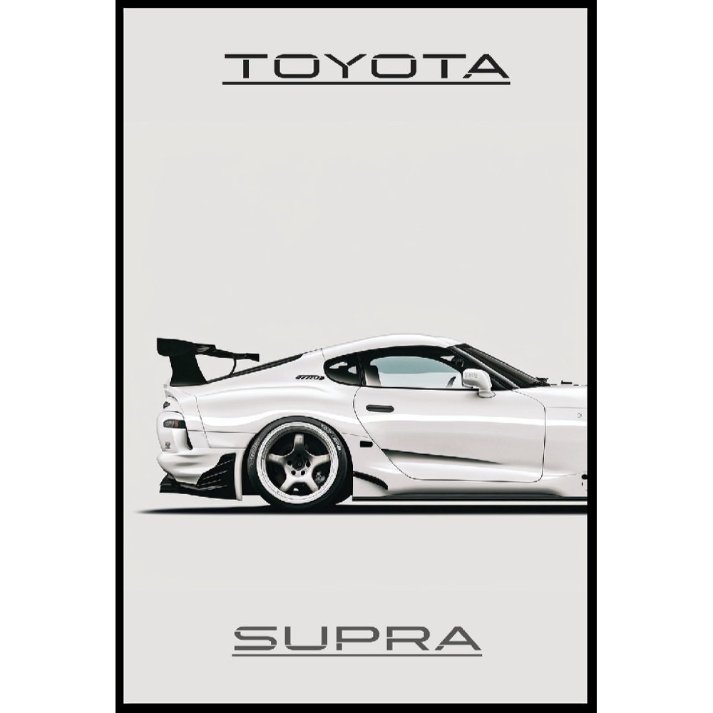 Awesome Toyota Supra Poster Cool Teenager Wall Art and Perfect Gift for ...