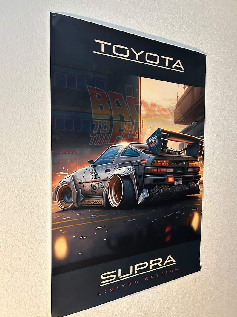 Awesome Toyota Supra Poster Cool Teenager Wall Art and Perfect Gift for ...