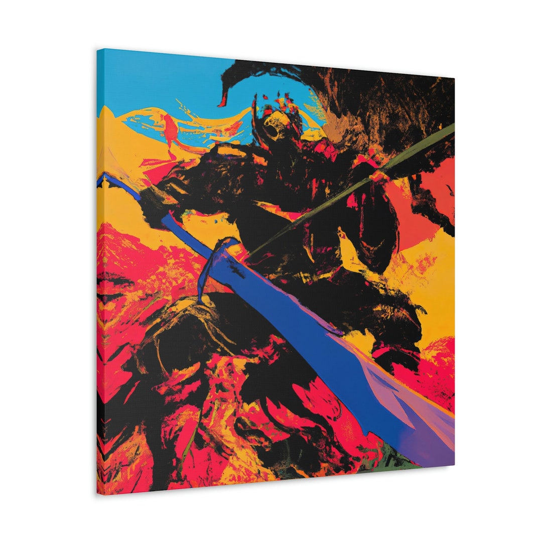 Samurai Poster, Oni Mask Print, Swordsman With Katana, Japanese Sword ...