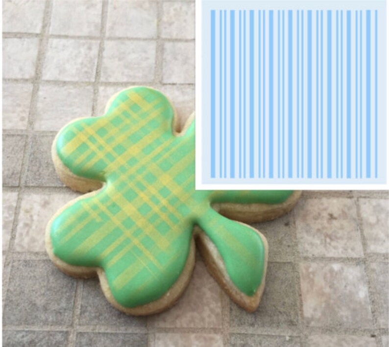 Tartan Plaid Stripes Background Silk Screen Cookie Stencil - Fits the ...