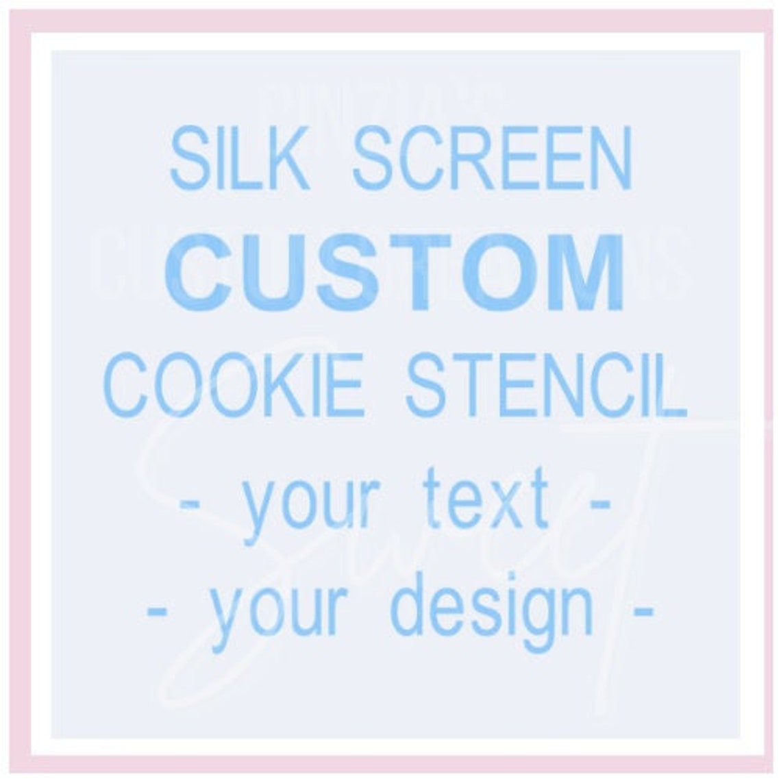 Silk Screen Custom Cookie Stencils for Sugar Cookies, Cakes and More ...