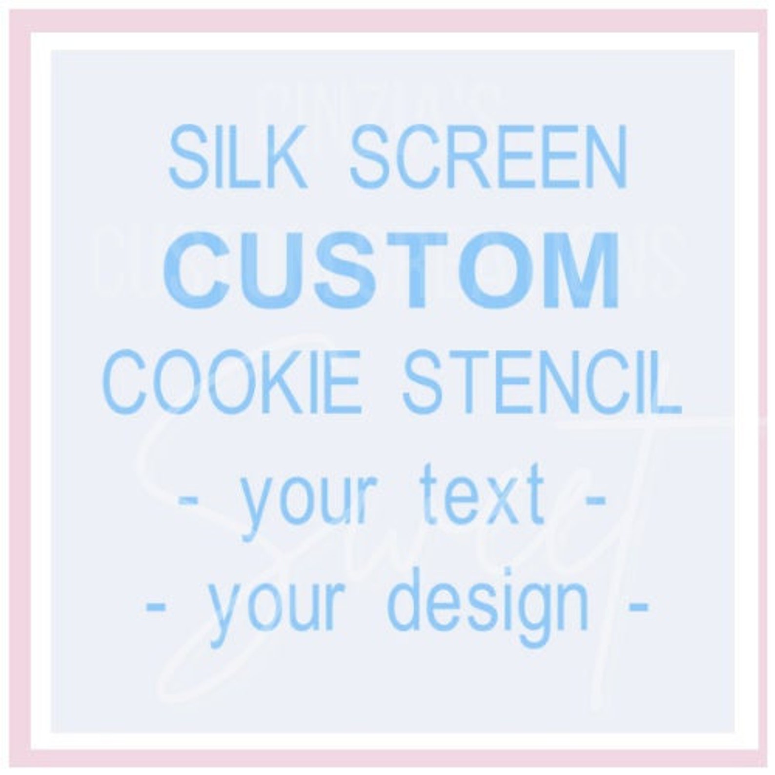 Silk Screen Custom Cookie Stencils for Sugar Cookies, Cakes and More ...