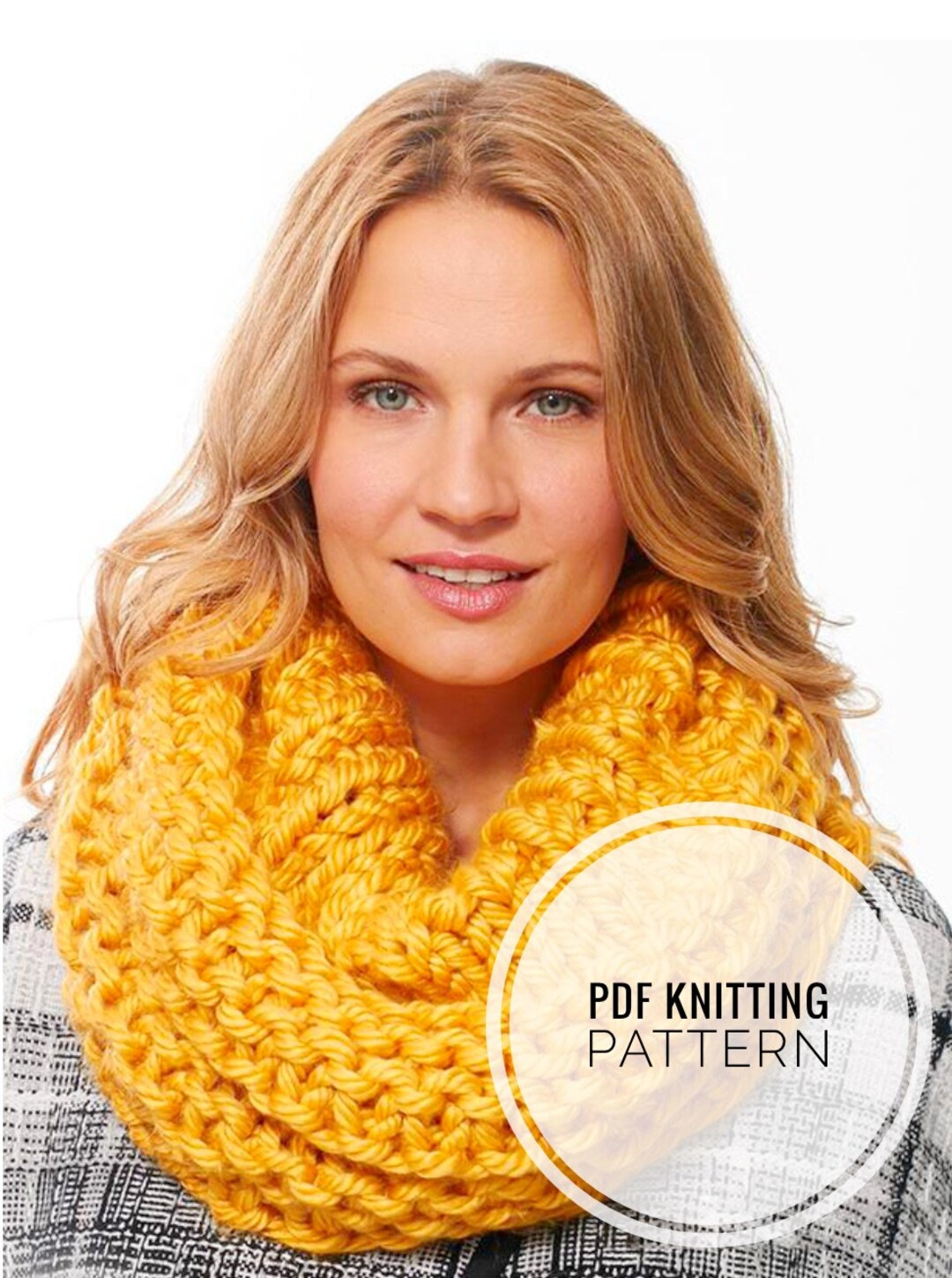 Snood Knitting Pattern,beginner Knitting Pattern,scarf Knitting Pattern ...