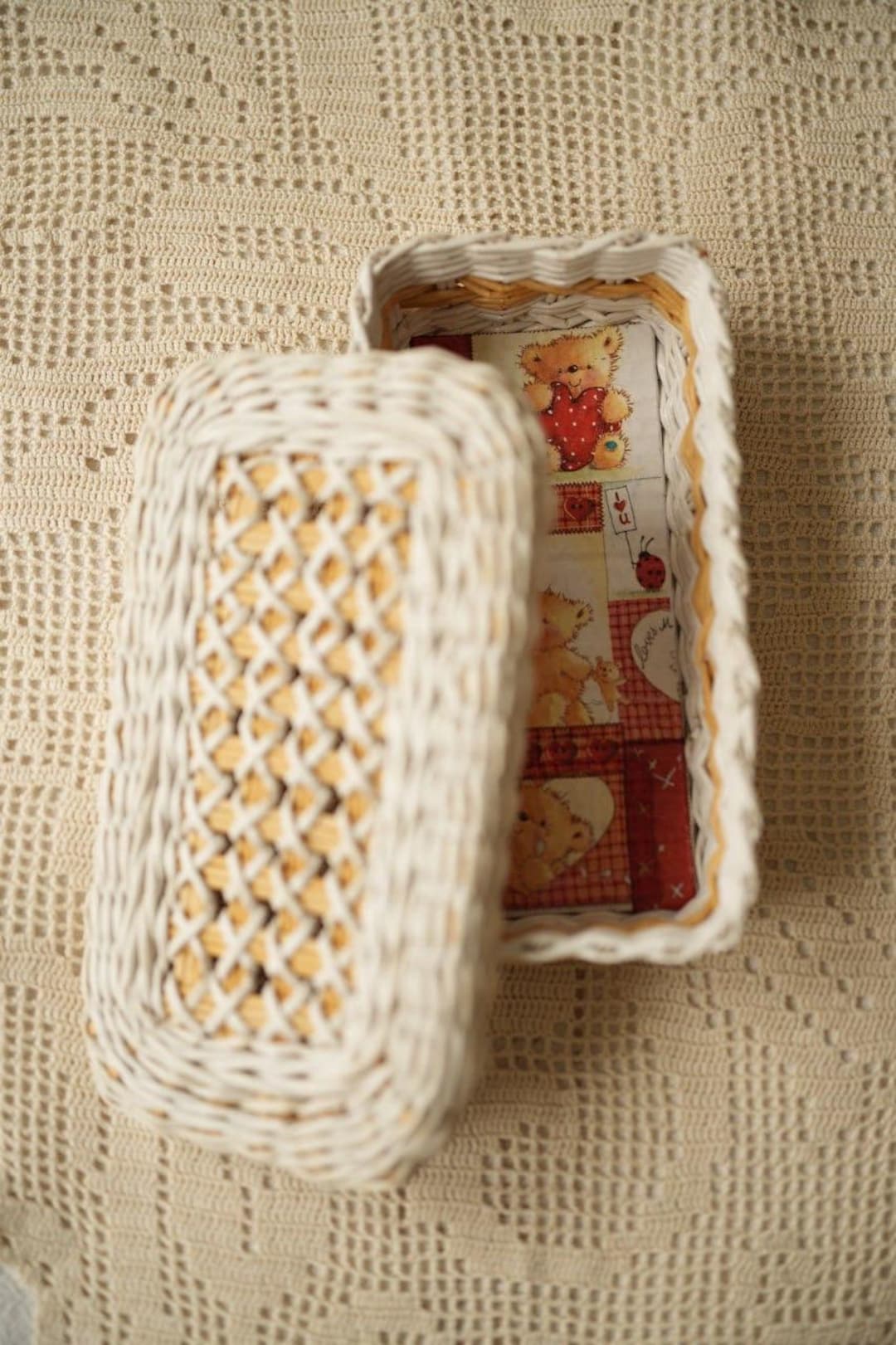 Handwoven Box for 23 Cm Doll or Small Items – Handmade Paper Straw ...