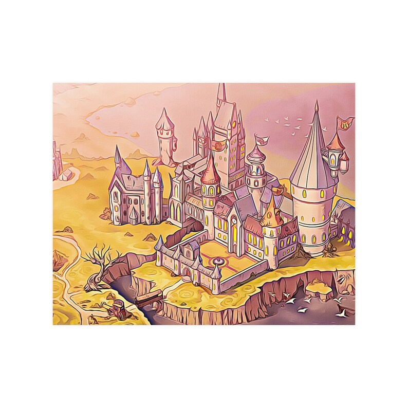 Harry Potter Castle Hogwarts Legacyposter Abstract Art - Etsy