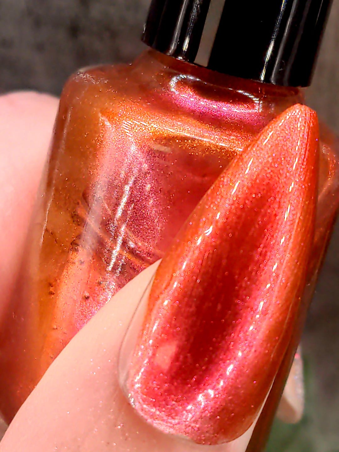 COPPER ROSE Color Shift Chameleon Nail Polish, Pink Orange Gold Color ...