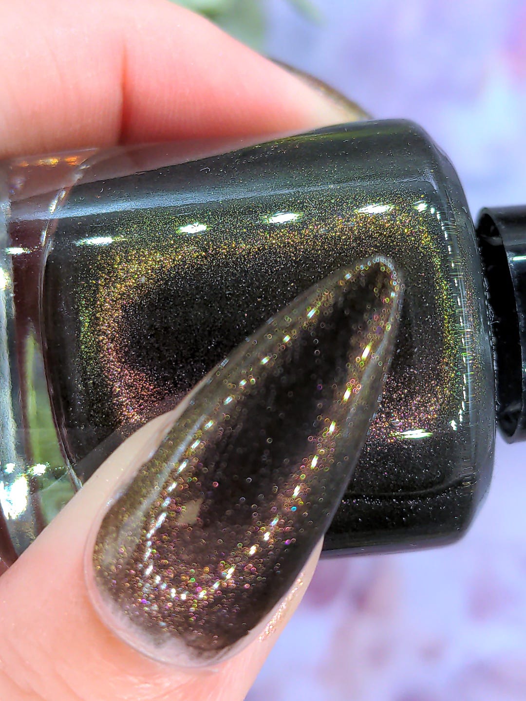 SOUR GRAPES Color Shift Nail Polish, Purple and Green Shimmer, Sparkle ...