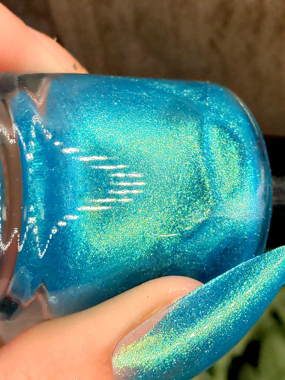 MER GIRL Blue Green Color Shift Nail Polish, Iridescent Nail Polish ...