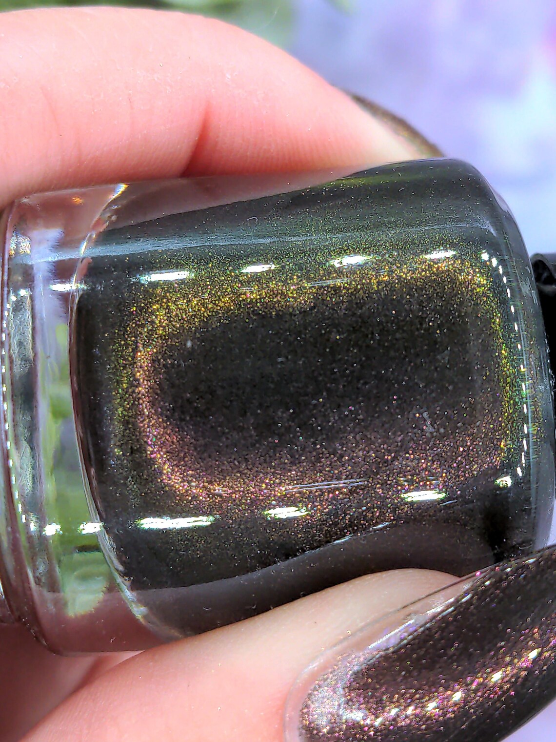SOUR GRAPES Color Shift Nail Polish, Purple and Green Shimmer, Sparkle ...