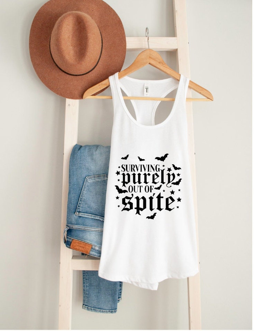 Surviving Purely Out of Spite Women's Ideal Racerback Tank, Funny Tank ...
