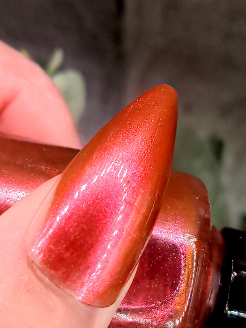 COPPER ROSE Color Shift Chameleon Nail Polish, Pink Orange Gold Color ...