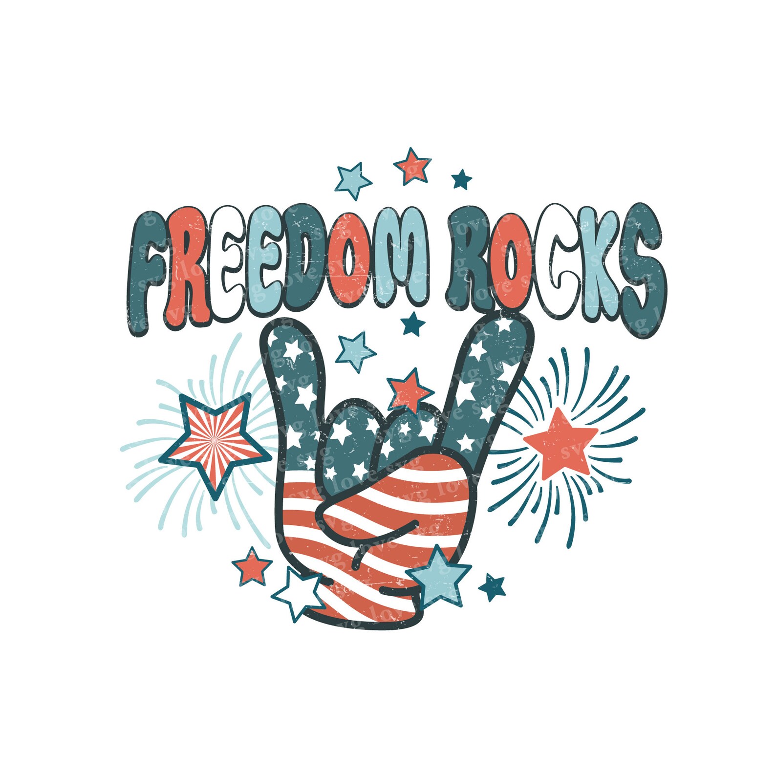 Freedom Rocks PNG 4th of July Png 4th of July Sublimation - Etsy
