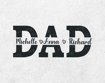 Dad Split Monogram SVG Digital Download - Etsy