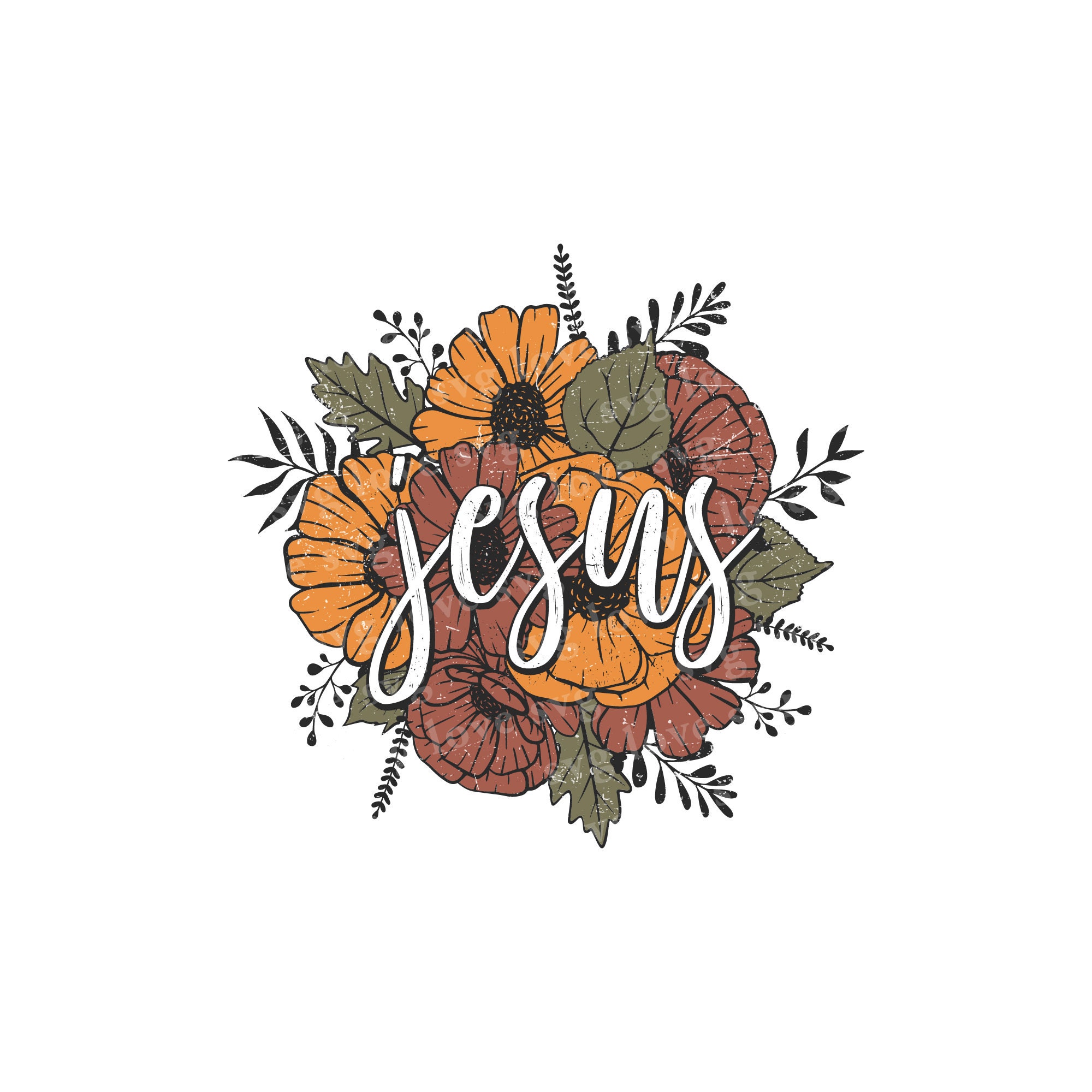 Floral Jesus PNG Design Jesus Sublimation Design Jesus Png - Etsy