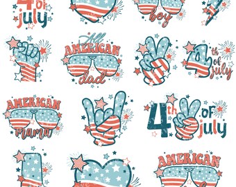 Retro American Boy Png, Groovy 4th of July Png, 4th of July PNG Design ...