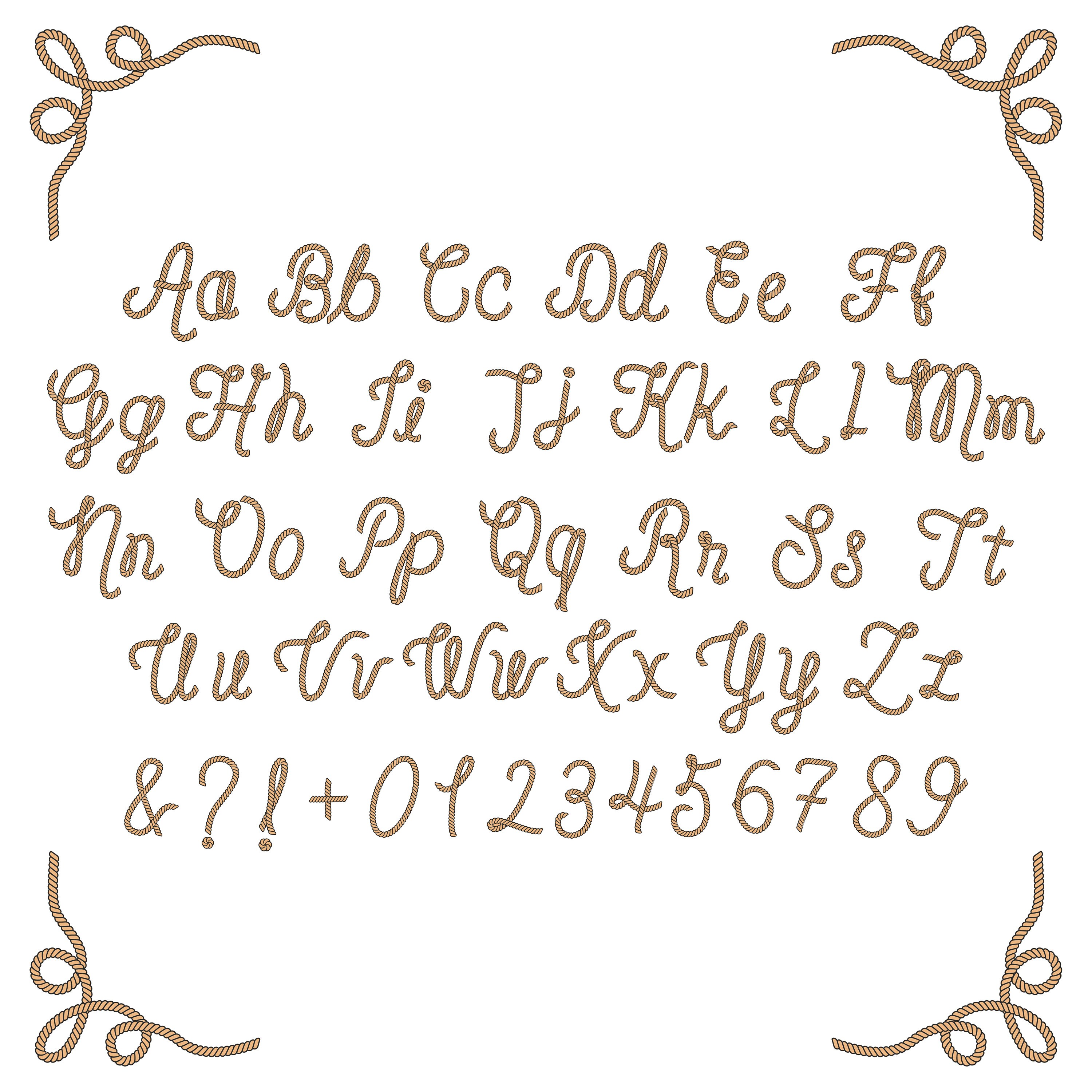 Rope Letters SVG Rope Alphabet Svg Western Cowboy Rope Font - Etsy ...