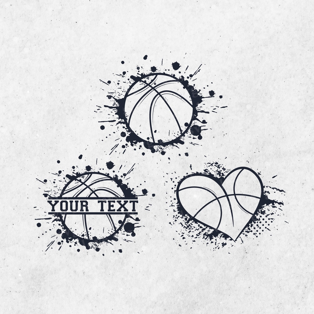 Paint Splatter Basketball SVG Paint Splatter Sublimation Basketball Svg ...