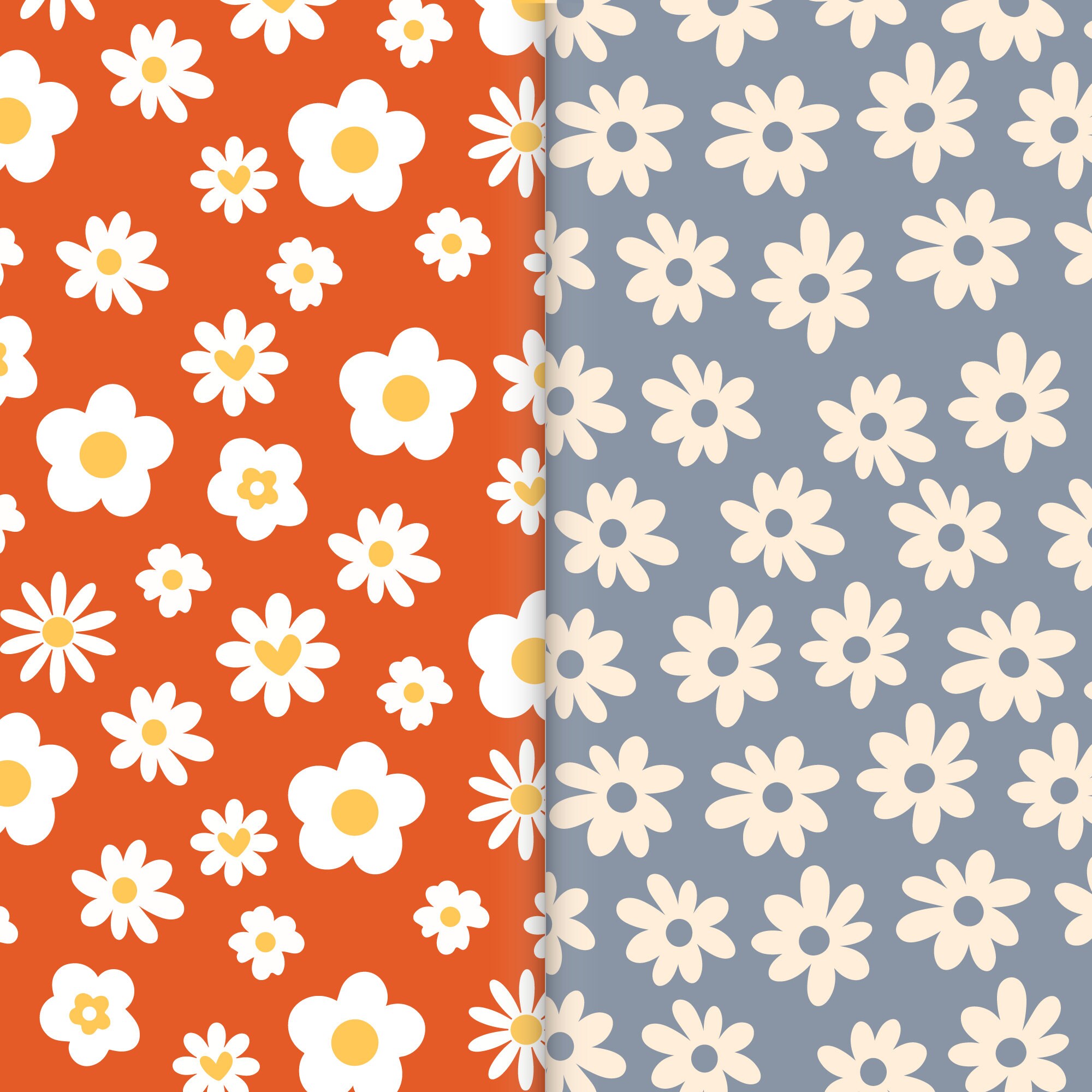 6x Groovy Flowers Pattern Svg and Jpeg Bundle Flowers Floral - Etsy