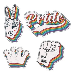 Retro Pride SVG Pack, Gay Pride Svgs, Rainbow Pride Svg, LGBTQ Svg ...