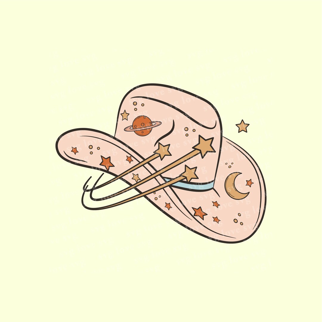 Cosmic Cowboy Hat Png, Cosmic Cowgirl Png, Cosmic Space Desert Cowgirl ...