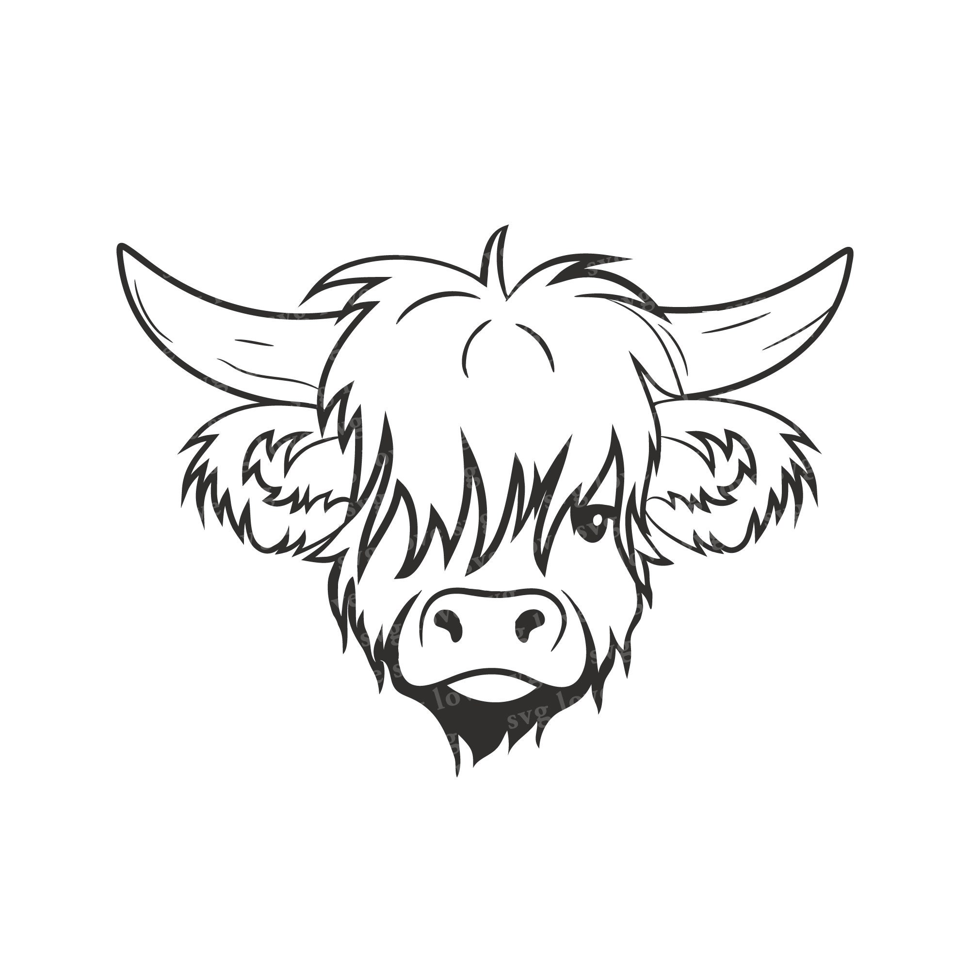 Highland Cow Svg Cut File, Baby Highland Cow Svg, Cute Highland Cow Svg ...
