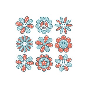 Groovy 4th of July Png Bundle - 4th of July PNG Designs - Retro Groovy ...