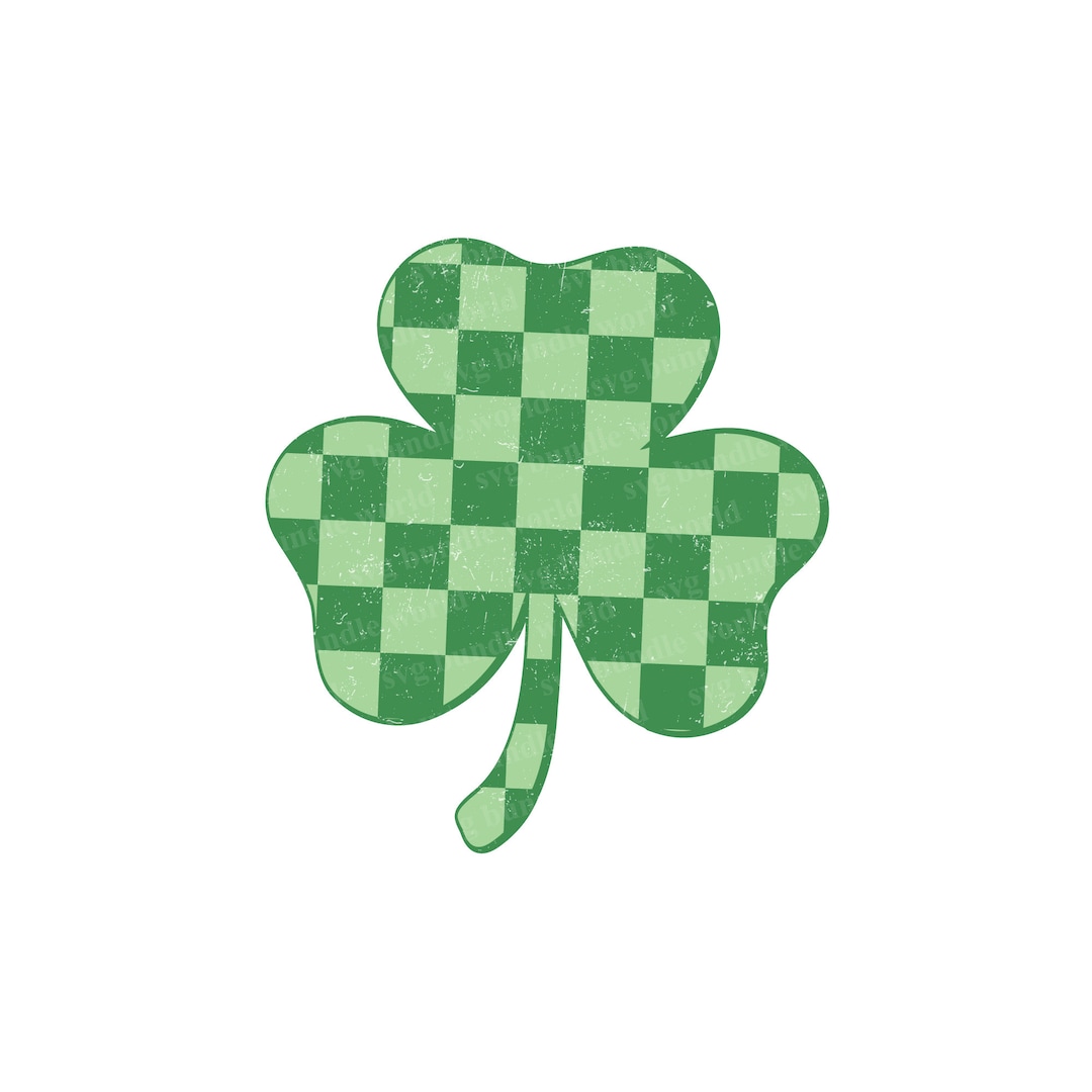 Checker Shamrock SVG Design Checker Shamrock PNG Shamrock Svg Shamrock ...