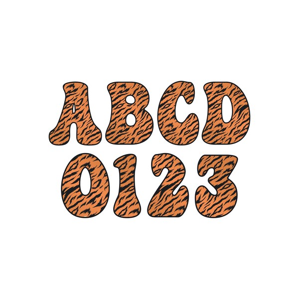 Tiger Font Sublimation Designs - Etsy