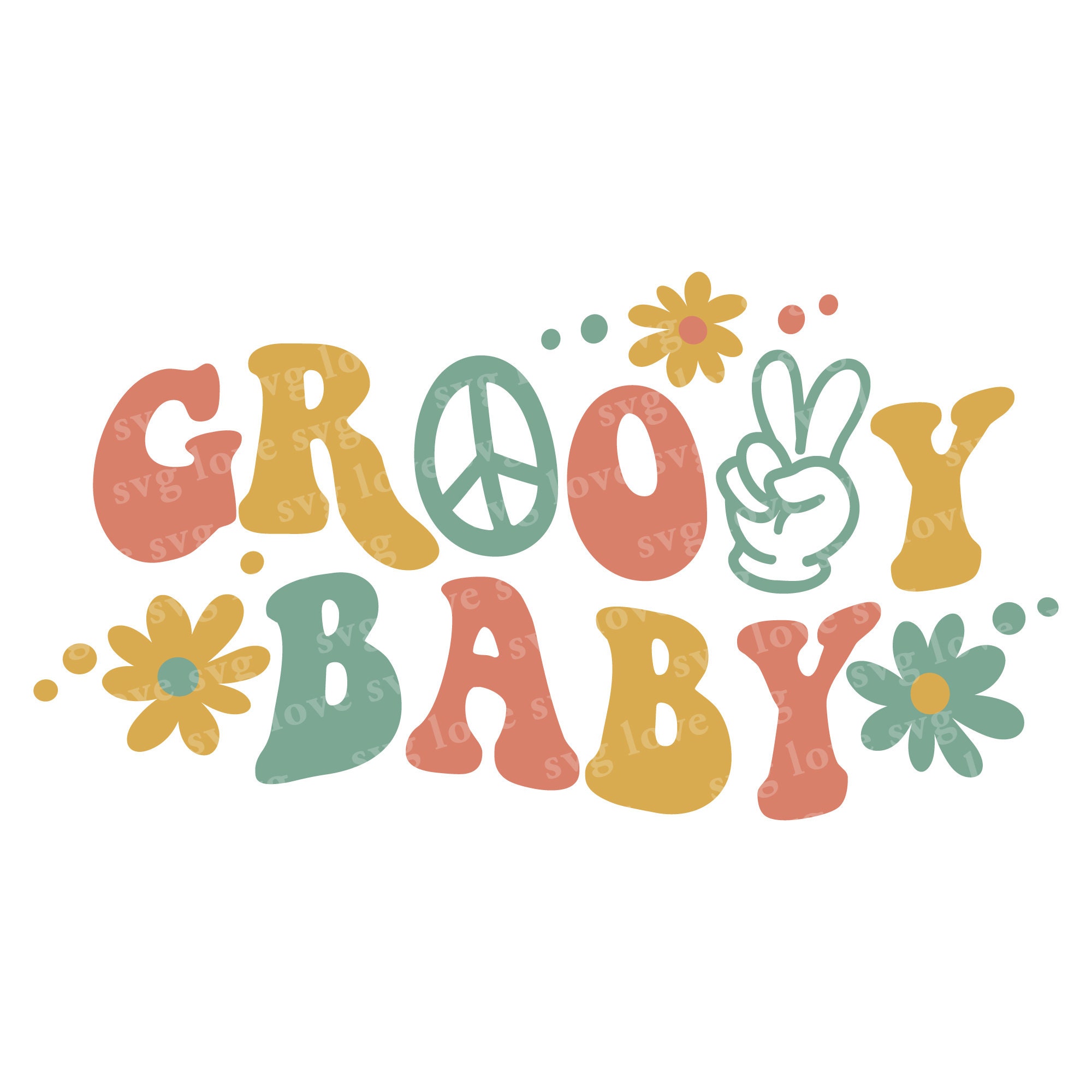 Groovy Baby Svg Png, Mommy Me Shirt Svg, Hippie Birthday Svg, Groovy ...
