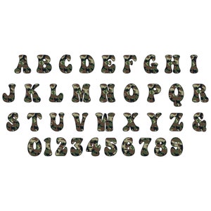 Camo Alphabet Letters PNG Bundle, Military Camouflage Png, Army Letters ...