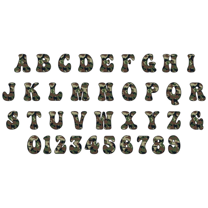 Camo Alphabet Letters PNG Bundle Military Camouflage Png - Etsy