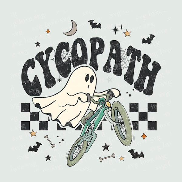 Ghost on Bicycle - Etsy