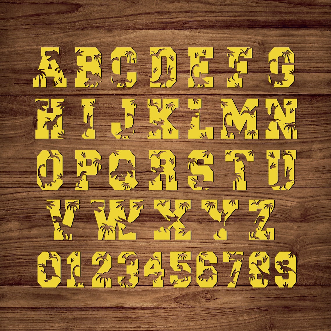 Paquete de Alfabeto de dinosaurios Svg Png, Dinosaurio Svg, Trex Svg ...