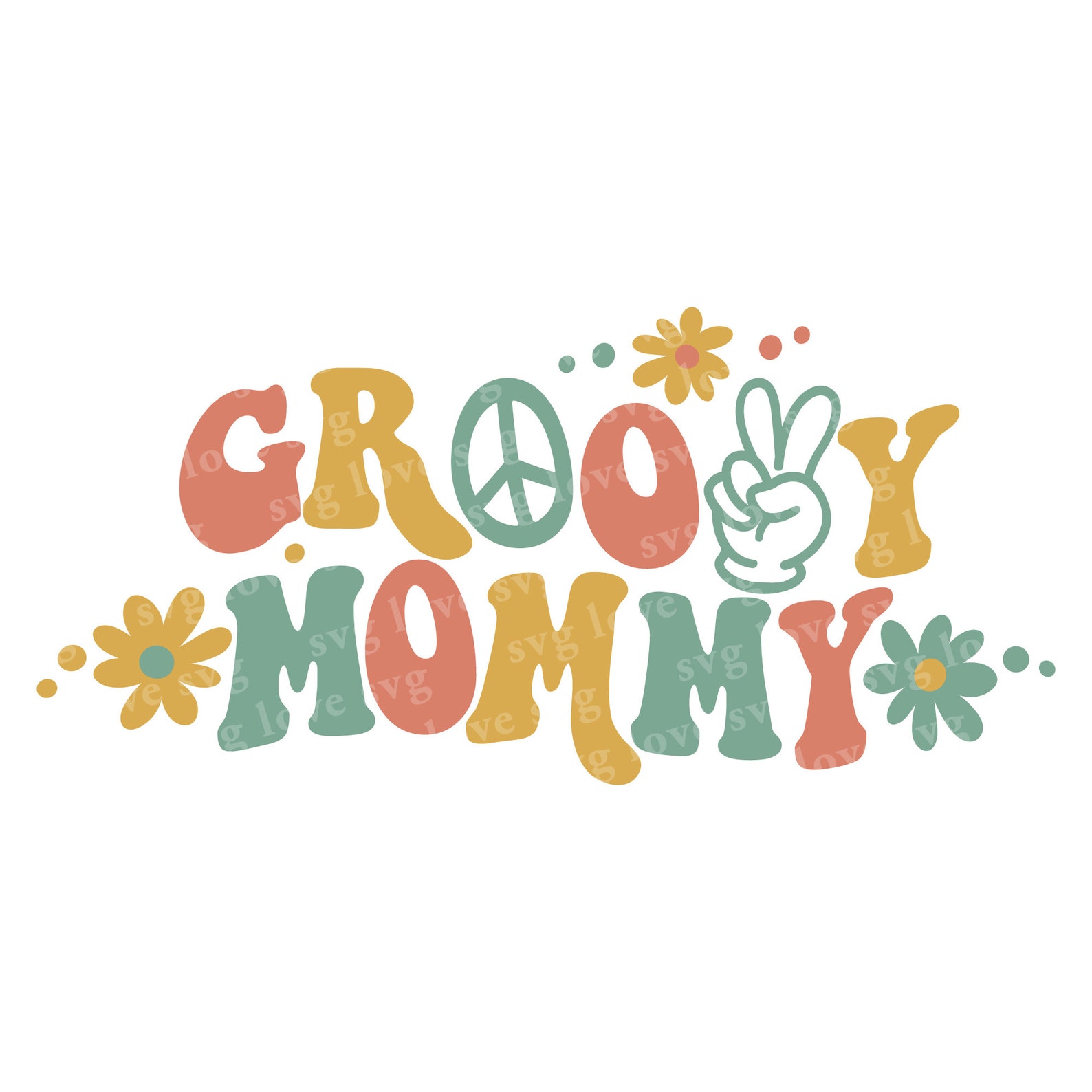 Groovy Mommy Svg Png Mommy Me Shirt Svg Hippie Birthday Svg Etsy