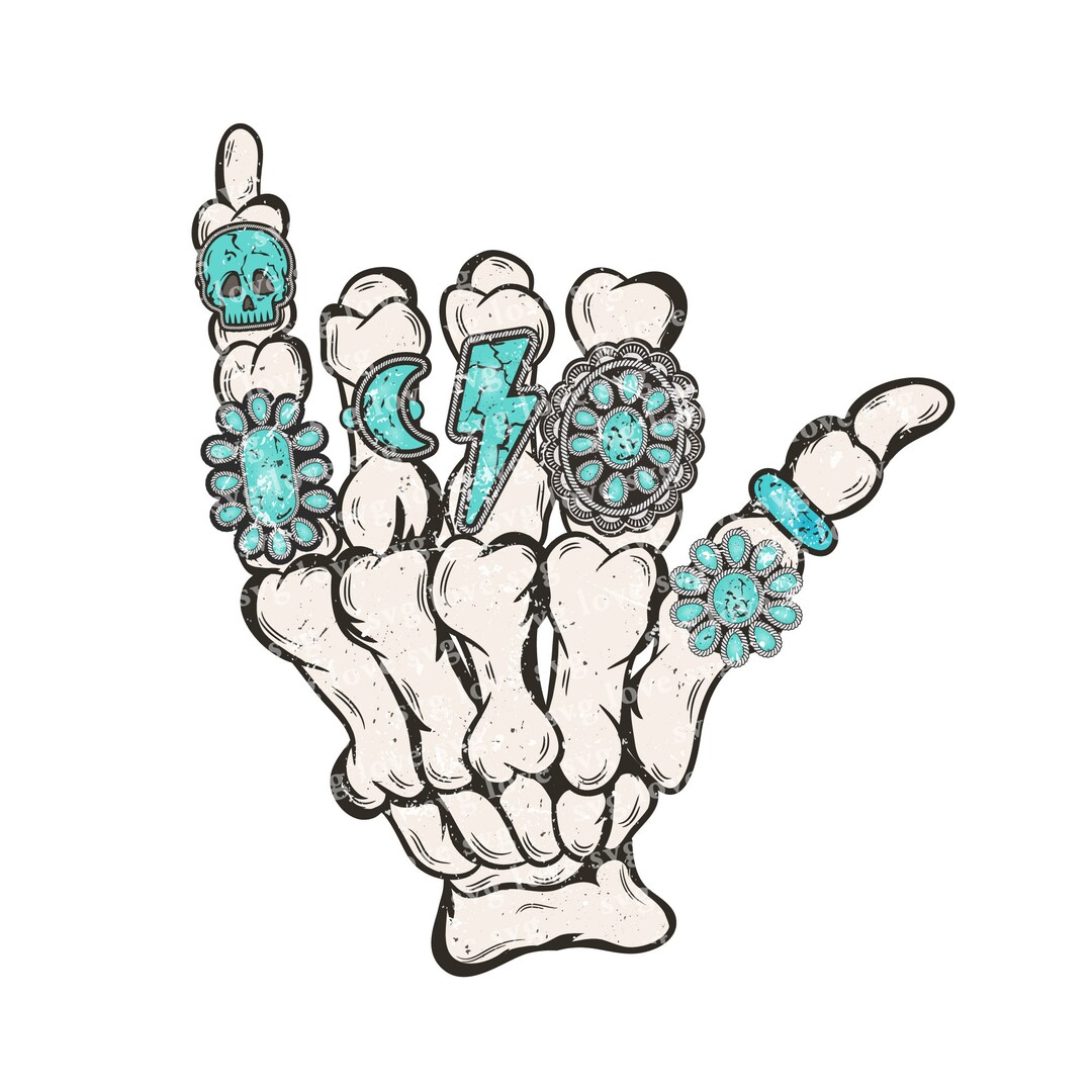 Western Skeleton Hand PNG, Western Skeleton Jewelry PNG, Western ...