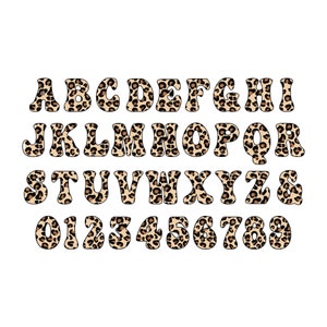 Leopard Alphabet Letters PNG Bundle, Leopard Font Png, Leopard Print ...
