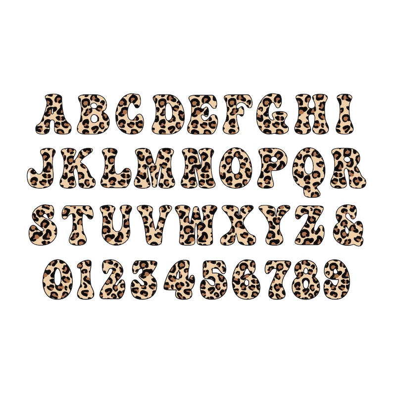 Leopard Alphabet Letters PNG Bundle Leopard Font Png Leopard - Etsy