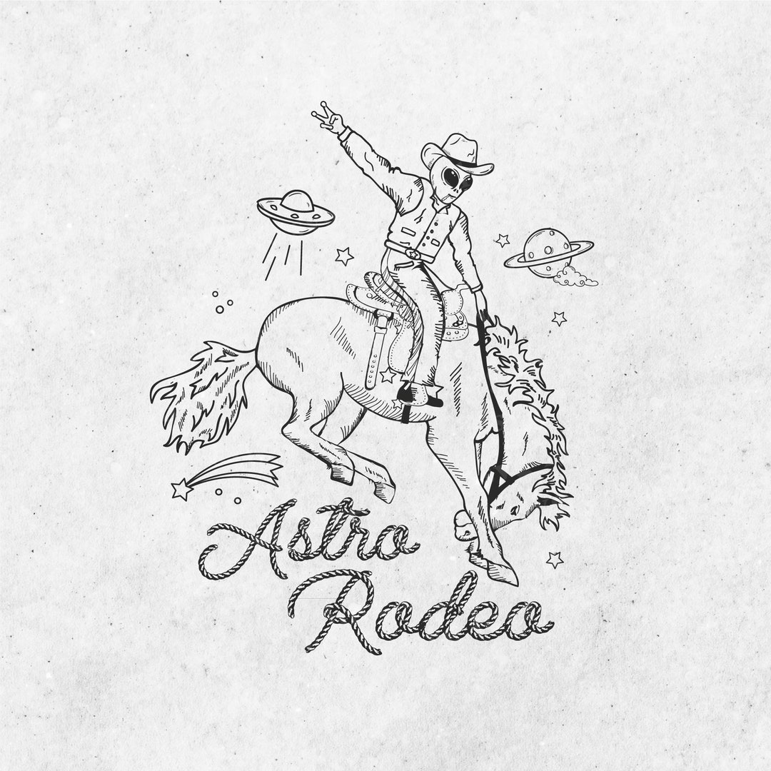 Alien Cowboy Png, Astro Rodeo Png, Western Cowboy Alien Png, Western ...