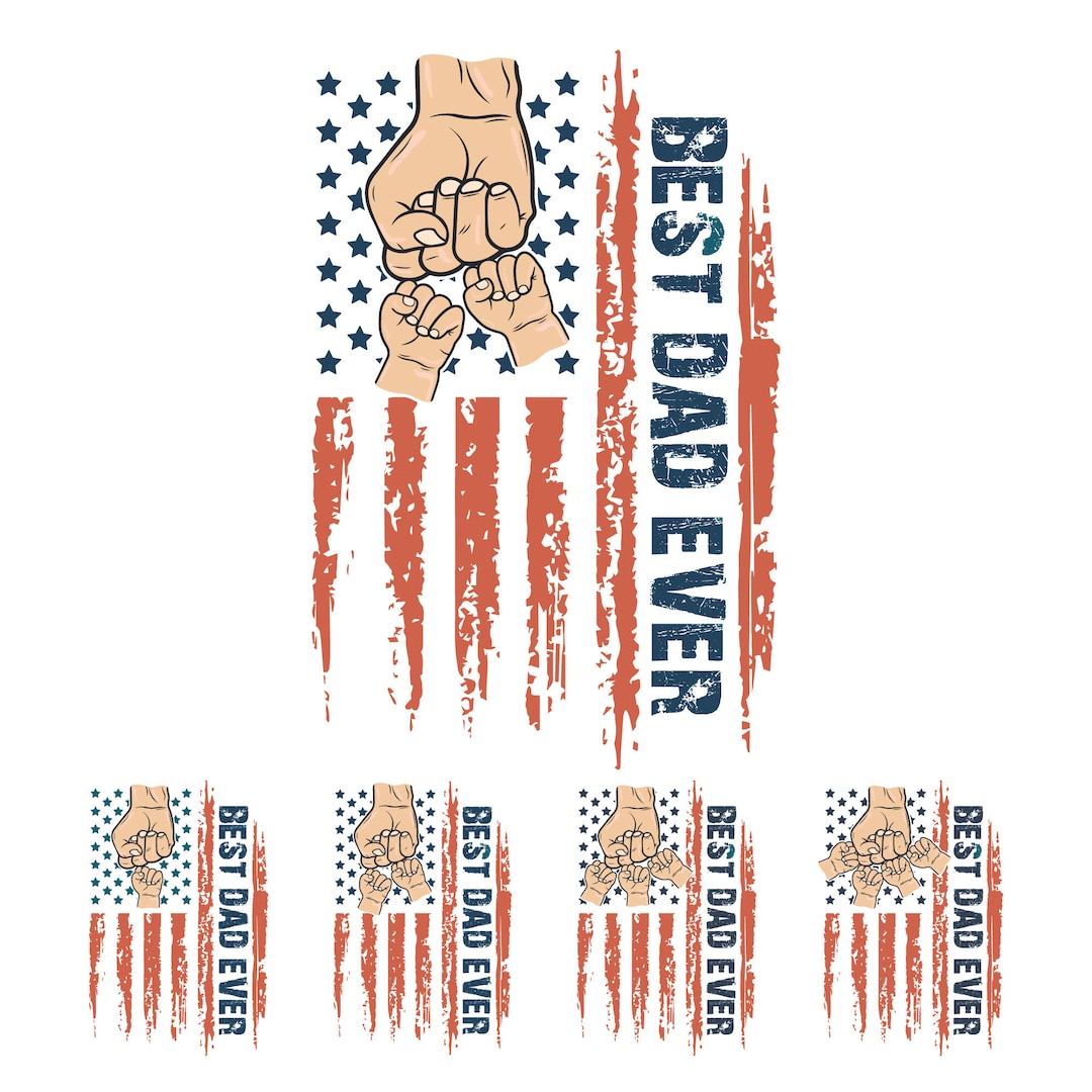 Best Dad Ever Png BUNDLE, Personalized Gift for Dad Png, Father's Day ...