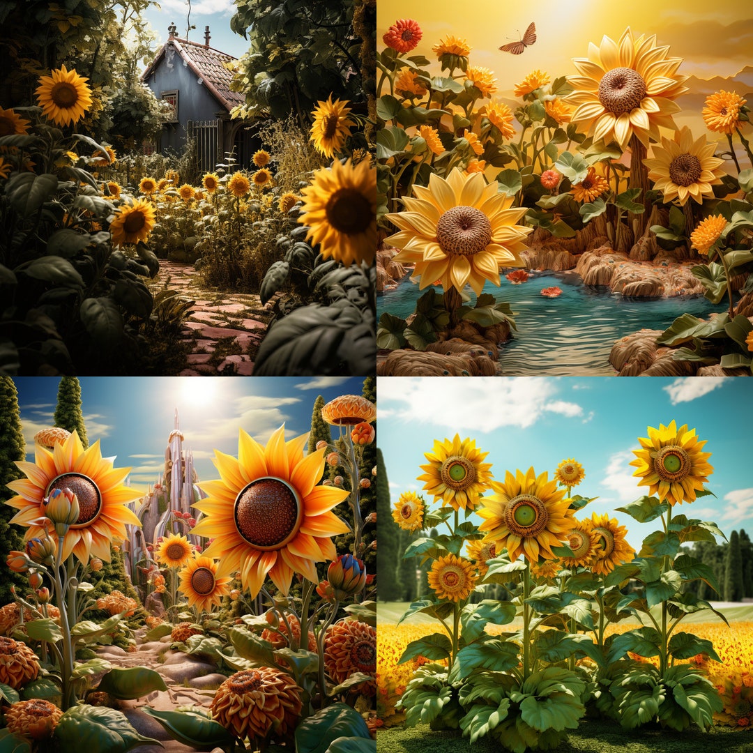 Sunflowers Digital Files - Etsy