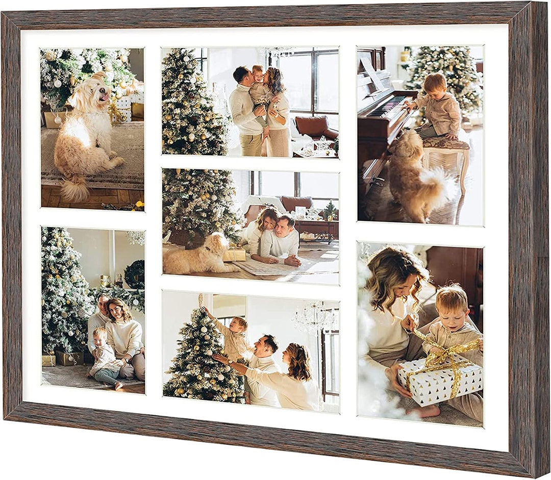 Marco de fotos de collage de madera maciza / Marco de fotos - Etsy México