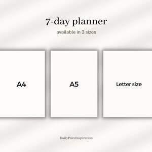 7 Day Planner, Daily Planner, Printable Digital Planner, to Do List ...