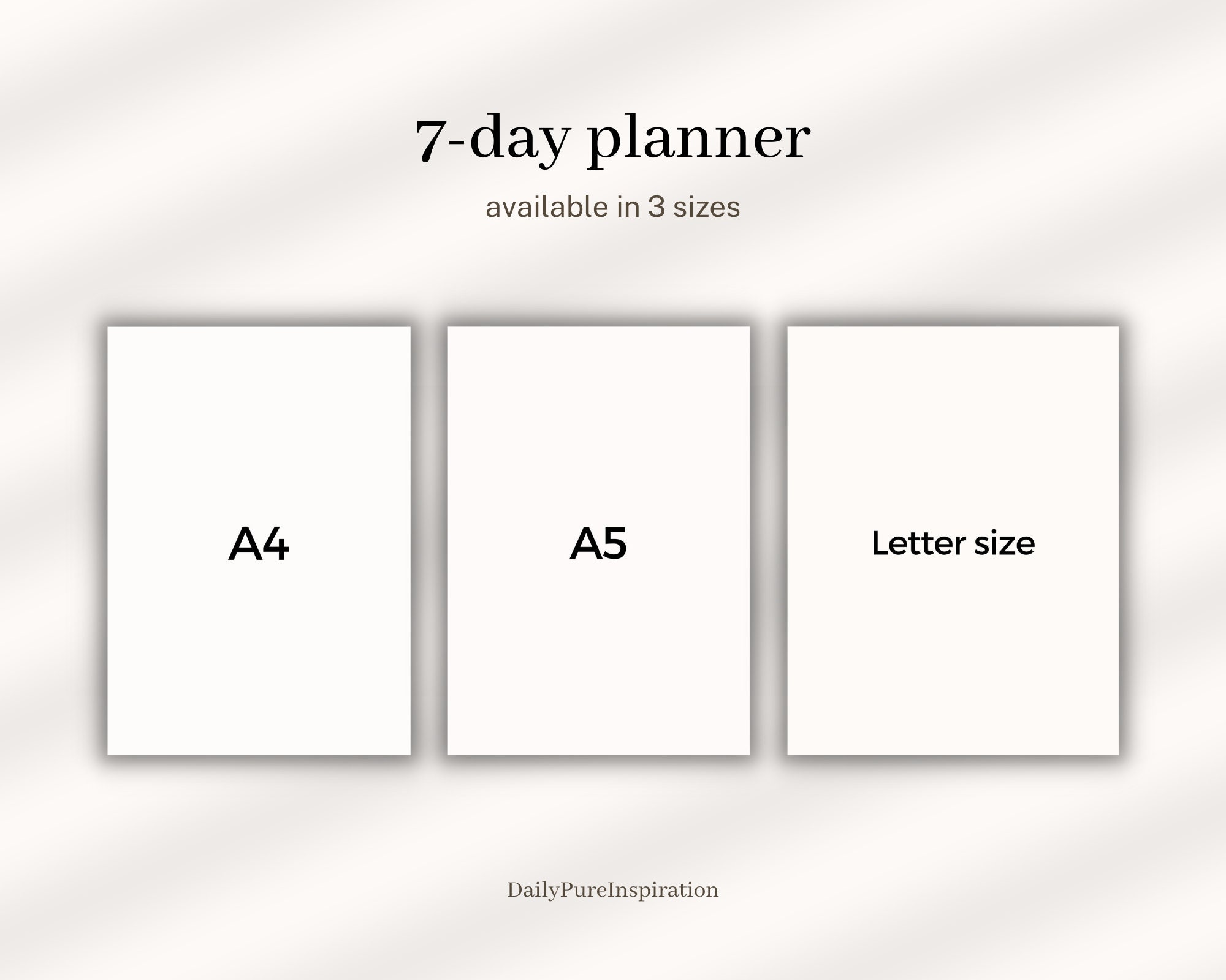 7 Day Planner, Daily Planner, Printable Digital Planner, to Do List ...