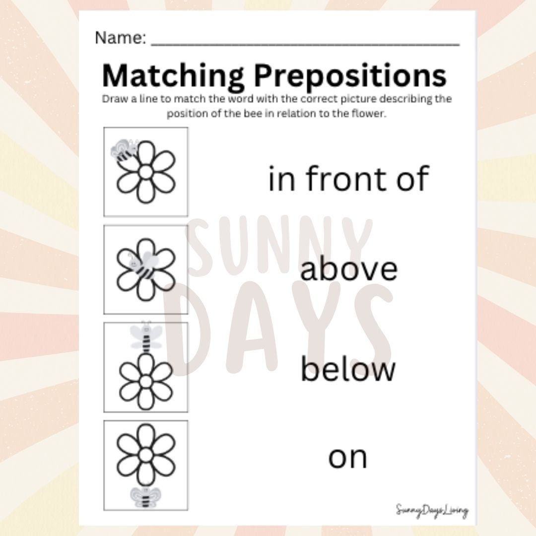 Preposition Activity, Preschool Printable, Preschool Worksheet ...